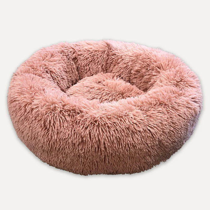 Luxury Round Plush Bed Pink S – CanvasbackPets