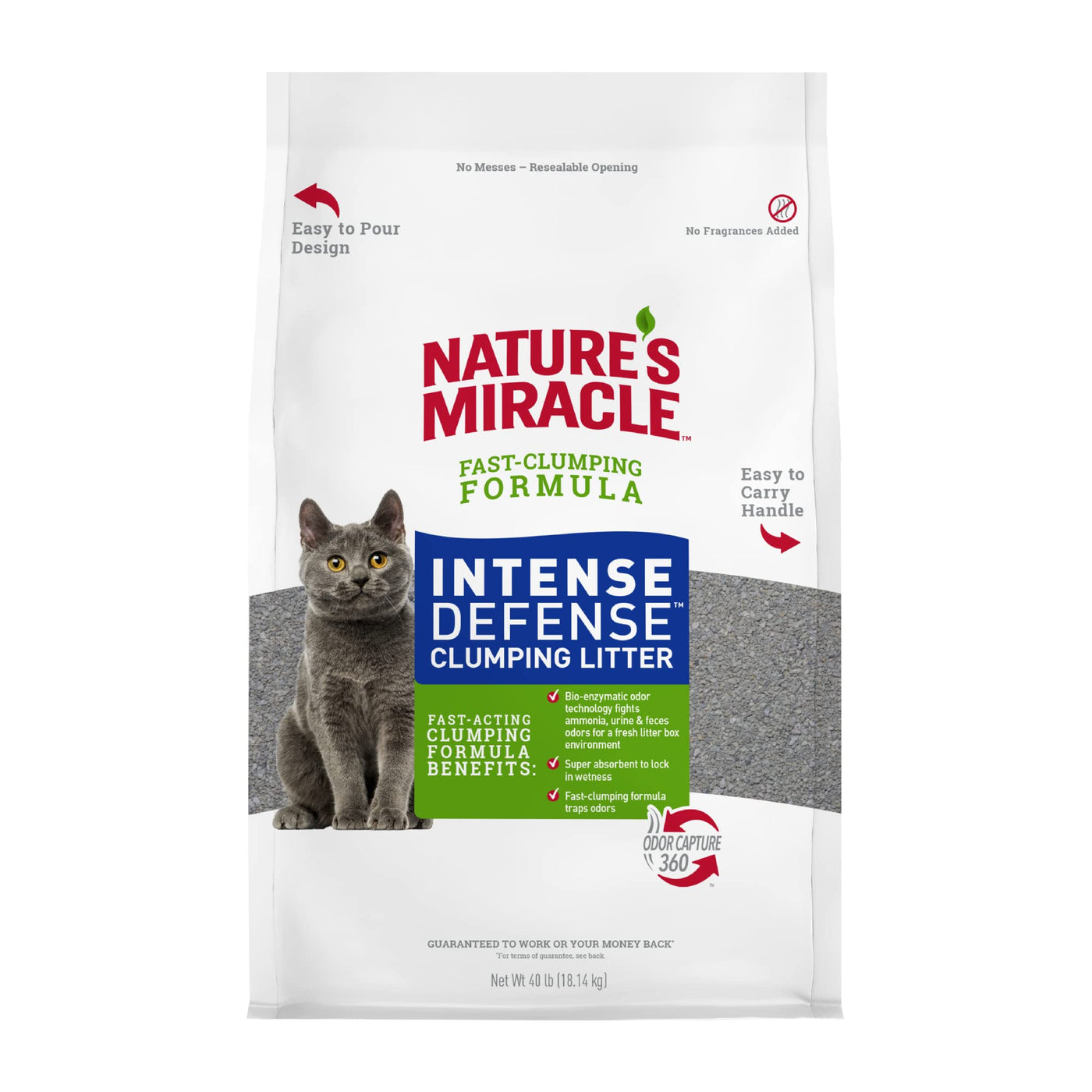 Nature's Miracle Cat Litter Intense Defence 40lb – CanvasbackPets
